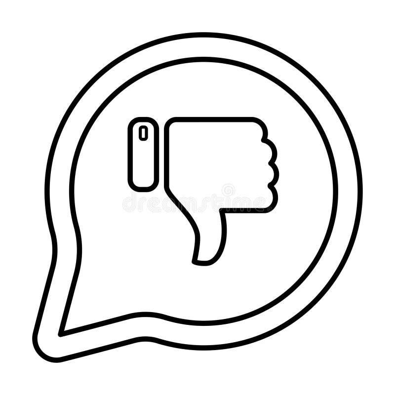 Negative Response Icon in Outline Style Stock Vector - Illustration of ...