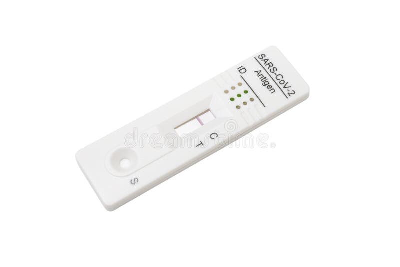 Negative Result on a Rapid Test for Coronavirus on White Editorial ...