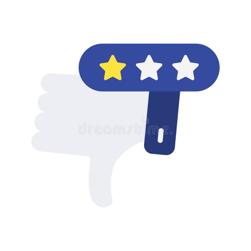 Negative Review Icon Image. Stock Vector - Illustration of review ...