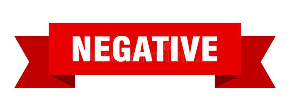 Negative ribbon. stock vector. Illustration of insignia - 191261507