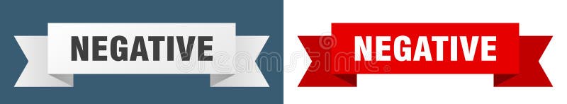 Negative Ribbon. Negative Isolated Paper Sign. Banner Stock Vector ...