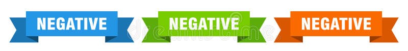 Negative Ribbon. Negative Isolated Paper Sign. Banner Stock Vector ...