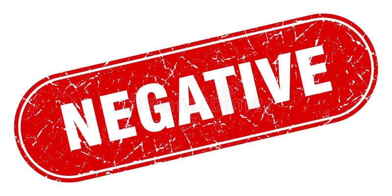 Negative Sign. Negative Grunge Stamp Stock Vector - Illustration of ...