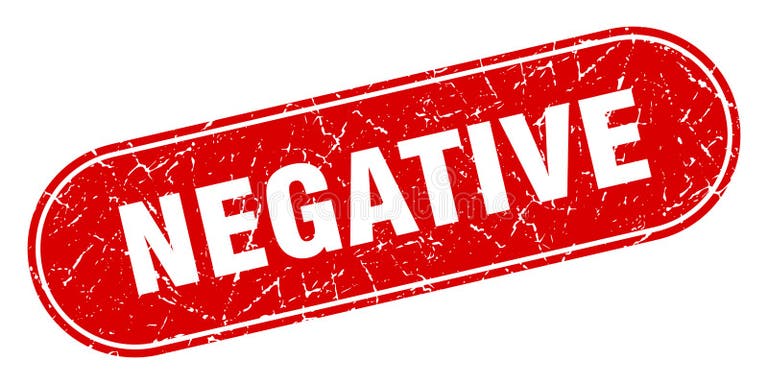 Negative Sign. Negative Grunge Stamp Stock Vector - Illustration of ...