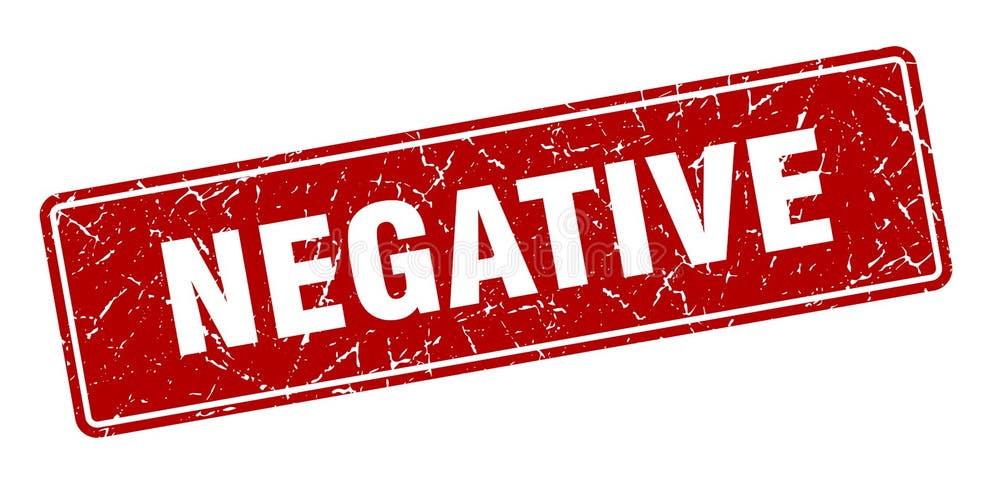 Negative Sign. Negative Grunge Stamp Stock Vector - Illustration of ...