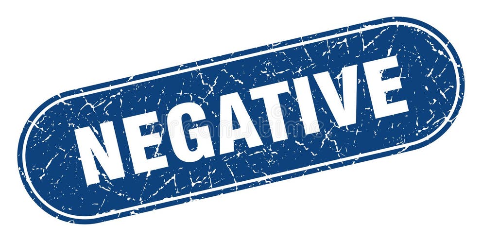 Negative Sign. Negative Grunge Stamp Stock Vector - Illustration of ...