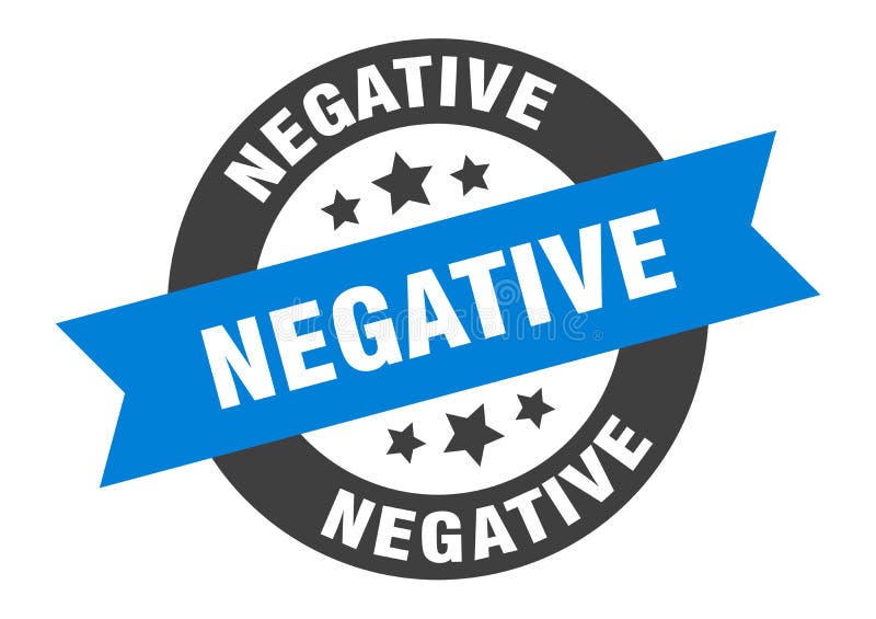 Negative Sign. Negative Round Ribbon Sticker Stock Vector ...