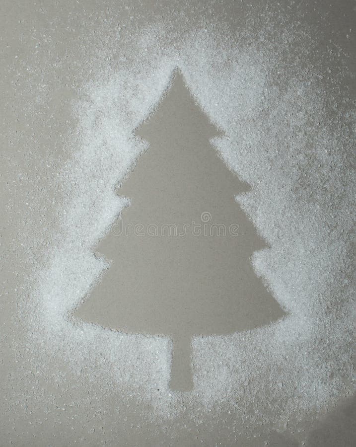 Negative Space Christmas Tree Concept. Creative Winter Layout Made with ...