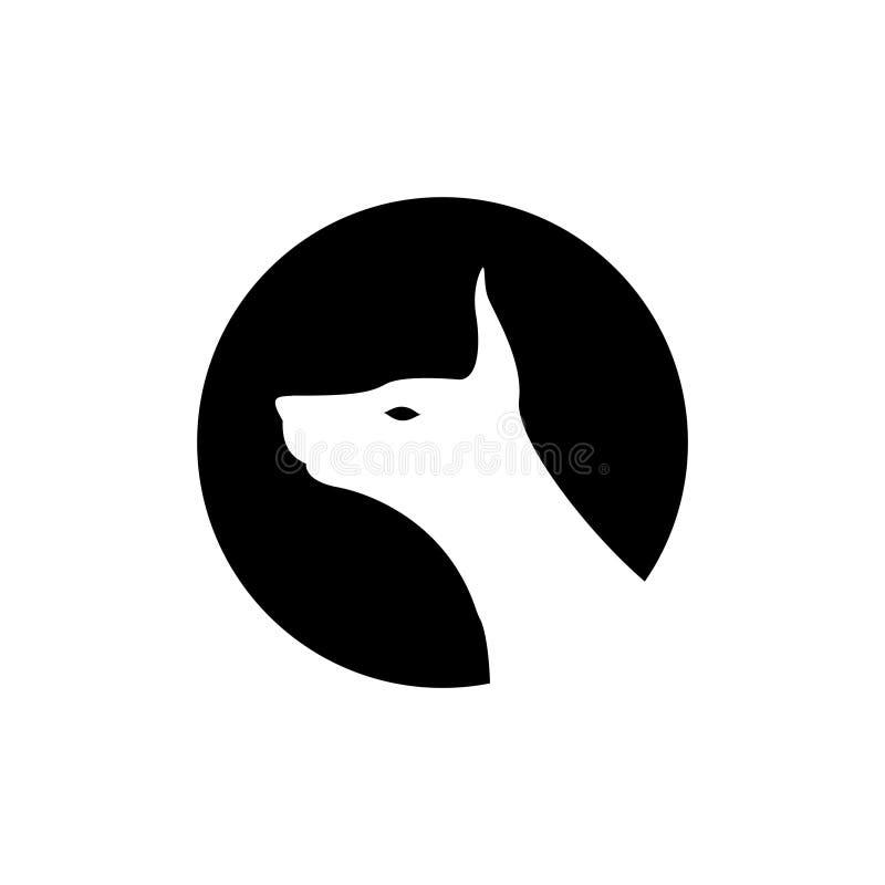 Negative Space Circle with Dog Logo Design Vector Graphic Symbol Icon ...