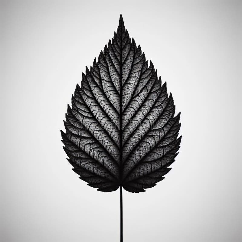 Negative Space a Close Up of a Leaf with the Background Complete Stock ...