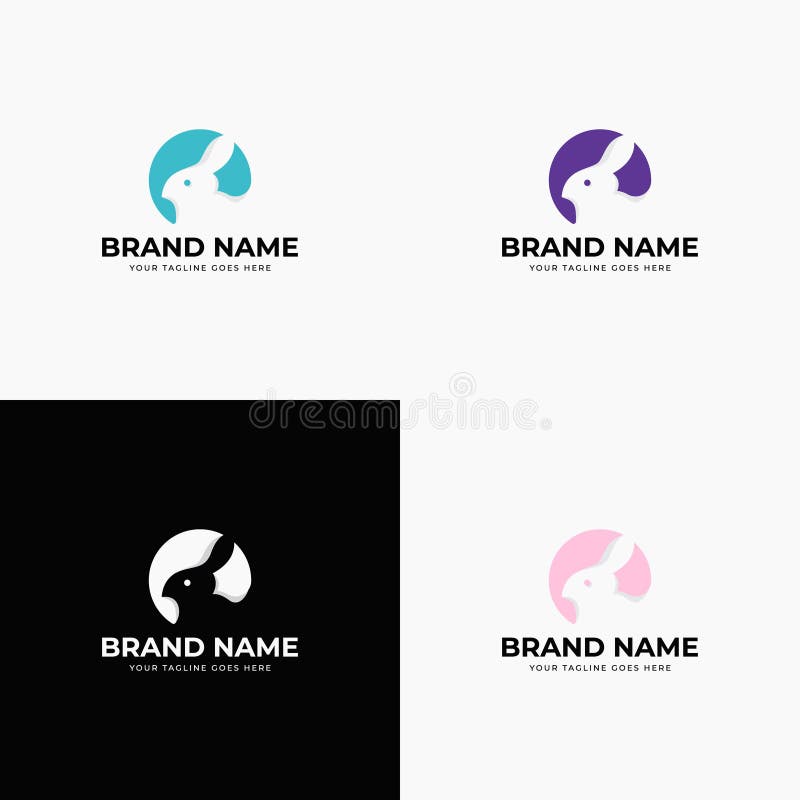 Negative Space Creative, Simple, Minimalistic Rabbit Logo Design ...