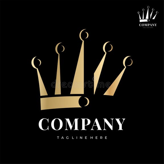 Negative space crown logo stock vector. Illustration of throne - 272996908