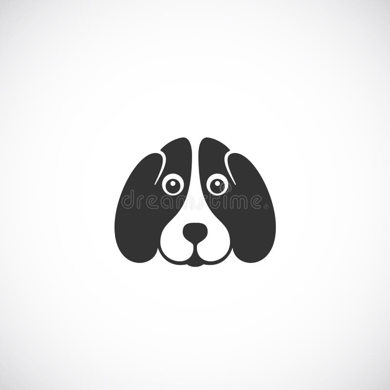 Negative Space Dog Vector Sign Emblem or Logo Template. Cute Beagle ...