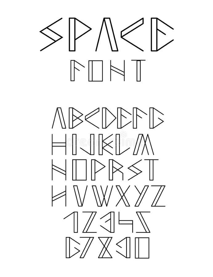 Decorative Negative Space Font Stock Vector - Illustration of letters ...