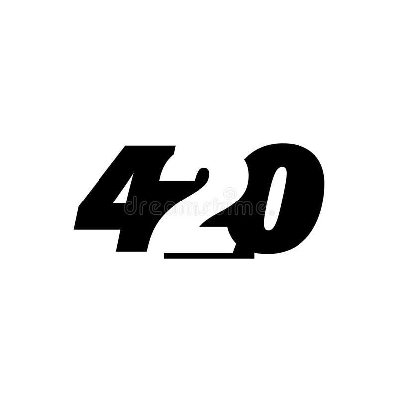 420 Negative Space Logo Design Stock Illustration - Illustration of ...