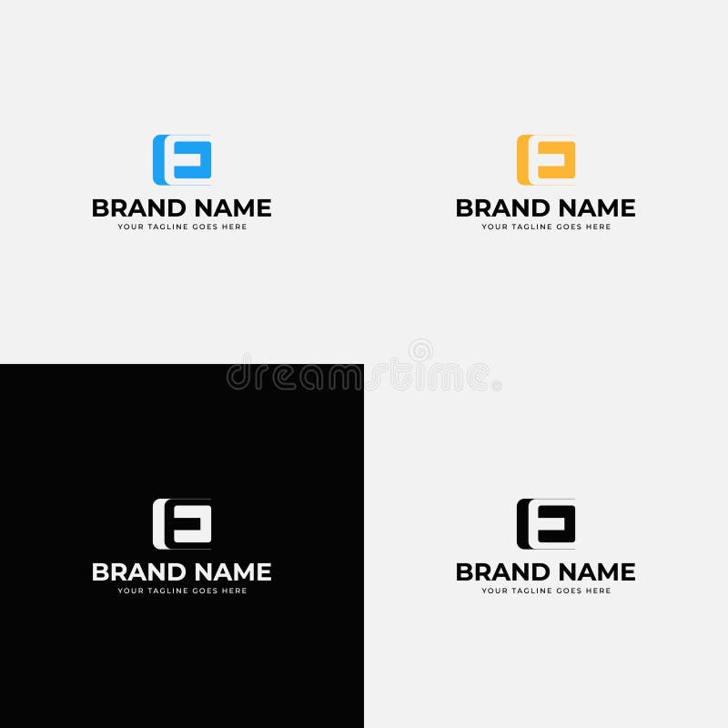 Negative Space Modern Creative Circle Letter E Letter Logo Design ...