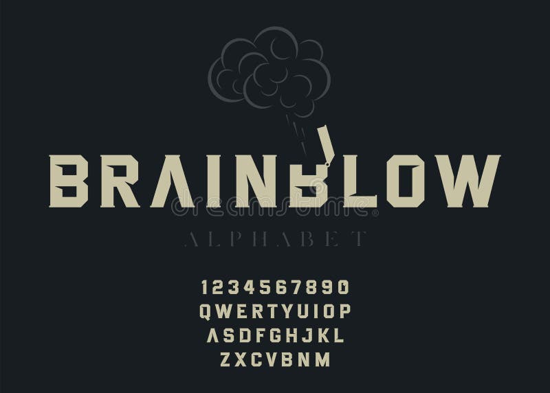 Negative Space Serif Alphabet. Vector Decorative Typography Stock ...