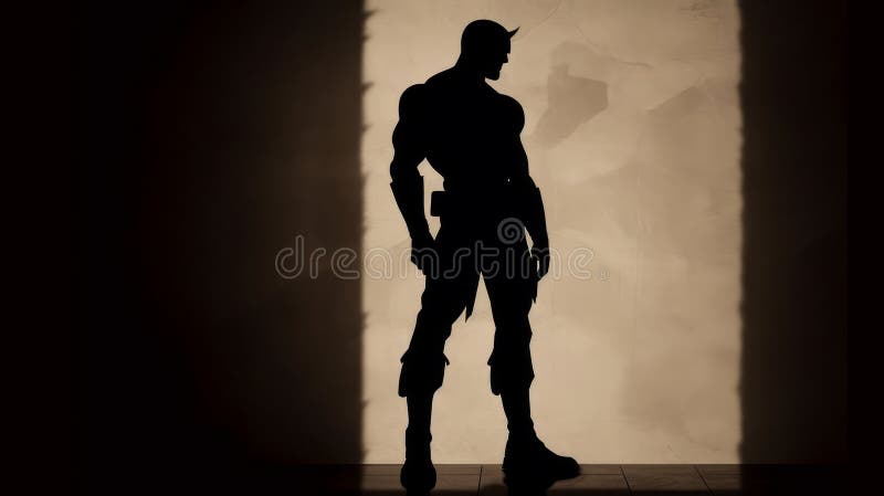 Negative Space and Shadow Play, Superhero Silhouette. AI Generated ...