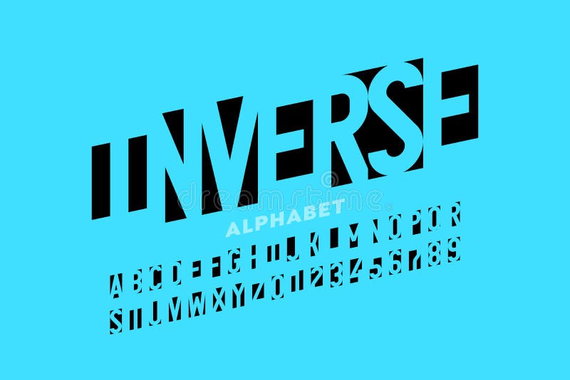 Negative space style font stock vector. Illustration of alphabetical ...