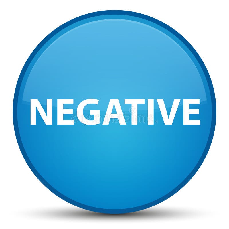 Negative Special Cyan Blue Round Button Stock Illustration ...