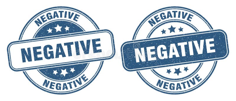 Negative Stamp. Negative Label. Round Grunge Sign Stock Vector ...