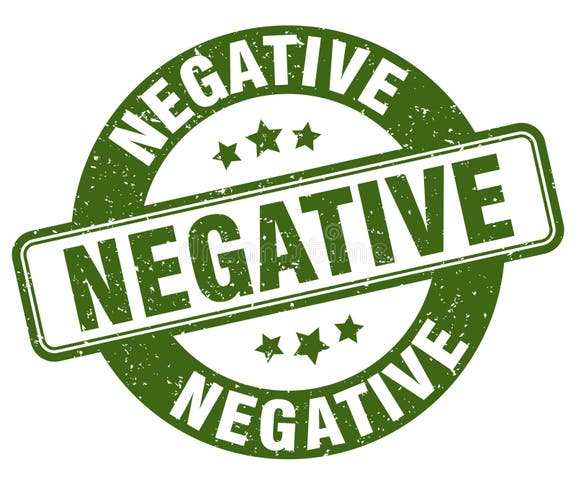 Negative Stamp. Negative Label. Round Grunge Sign Stock Vector ...