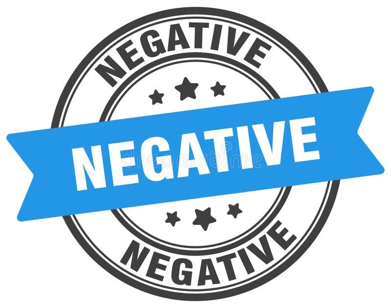 Negative Stamp. Negative Label on Transparent Background. Round Sign ...