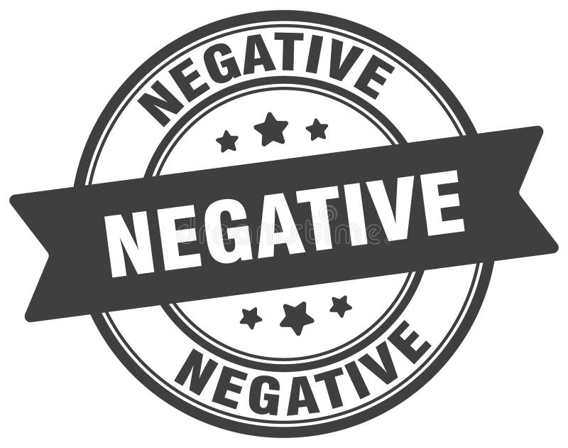 Negative Stamp. Negative Label on Transparent Background. Round Sign ...