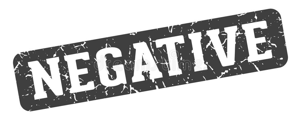 Negative Rectangular Sign. Negative Stamp Stock Illustration ...