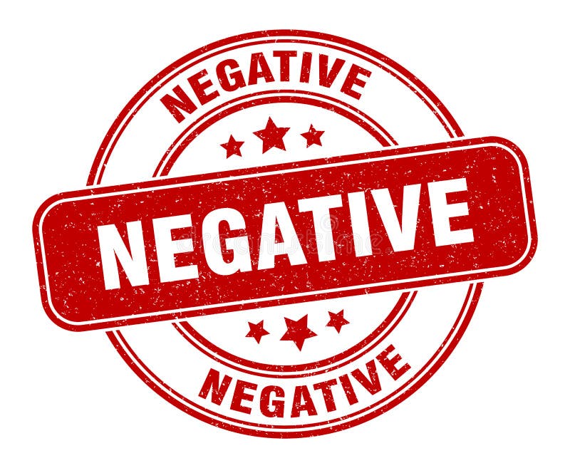 Negative Stamp. Negative Round Grunge Sign Stock Vector - Illustration ...