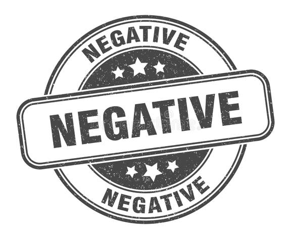 Negative Stamp. Negative Round Grunge Sign Stock Vector - Illustration ...