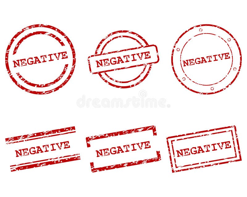 Set of Stamps with Negative Advices Stock Illustration - Illustration ...