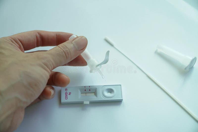 Negative Test Result Using Home Screening Machine for COVID-19 Stock ...