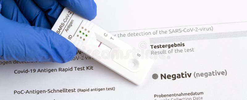 Negative Test Result by Using Rapid Test Device for COVID-19 Stock ...