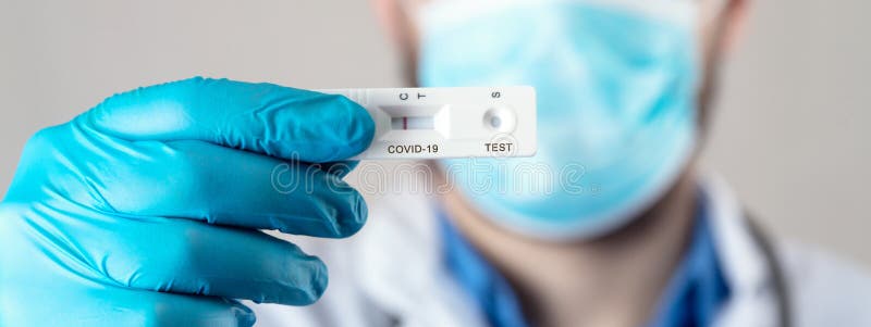 Negative Test Result by Using Rapid Test Device for COVID-19 Stock ...