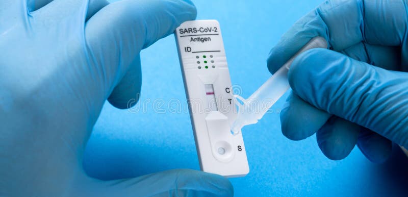 Negative Test Result by Using Rapid Test Device for COVID-19 Stock ...