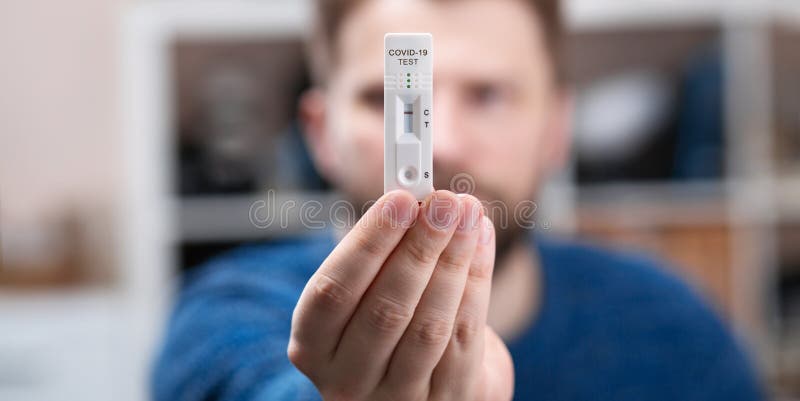 Negative Test Result by Using Rapid Test Device for COVID-19 Stock ...