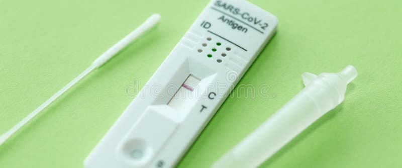 Negative Test Result by Using Rapid Test Device for COVID-19 Stock ...
