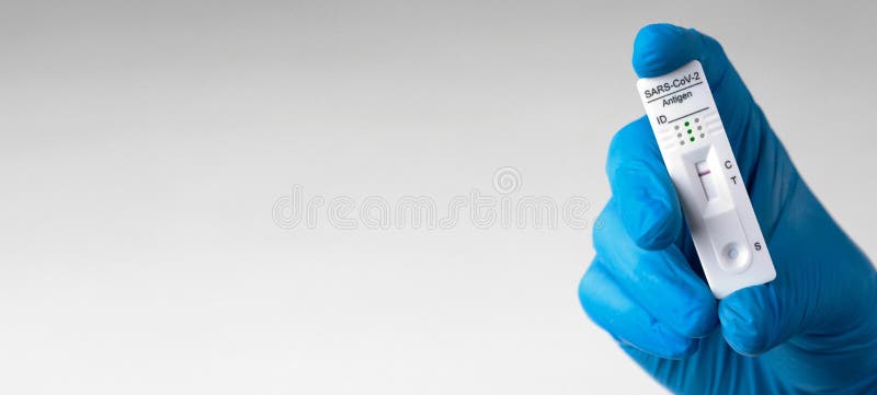 Negative Test Result by Using Rapid Test Device for COVID-19 Stock ...