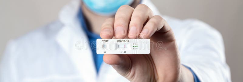 Negative Test Result by Using Rapid Test Device for COVID-19 Stock ...