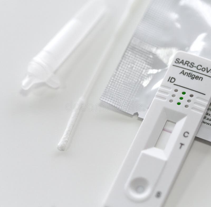 Negative Test Result by Using Rapid Test Device for COVID-19 Stock ...