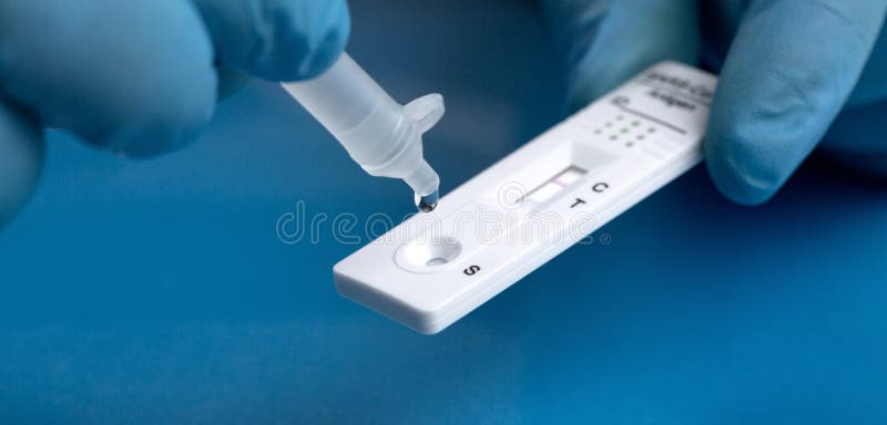 Negative Test Result by Using Rapid Test Device for COVID-19 Stock ...