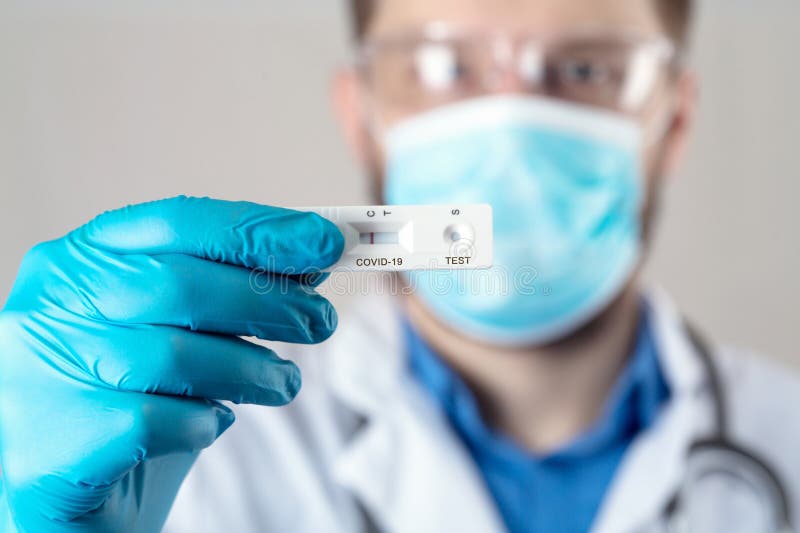 Negative Test Result by Using Rapid Test Device for COVID-19 Stock ...