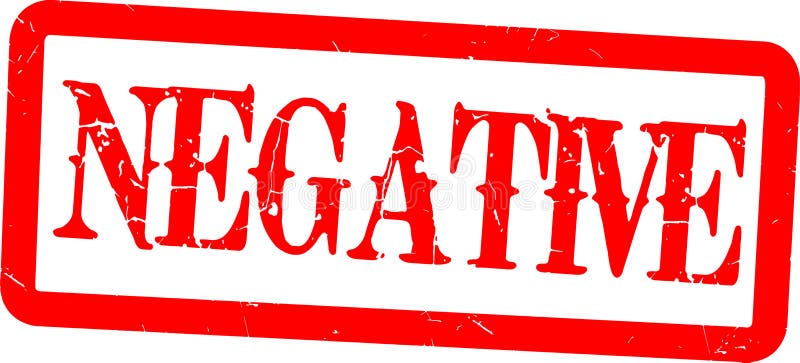 NEGATIVE Text on Yellow-black Round Stamp Sign Stock Illustration ...