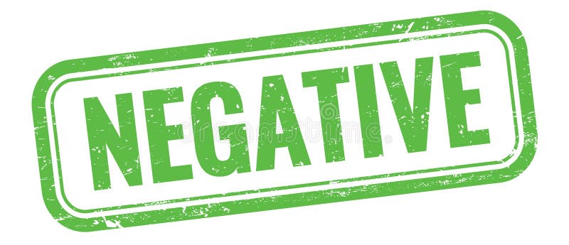 NEGATIVE Text on Green Grungy Vintage Stamp Stock Illustration ...