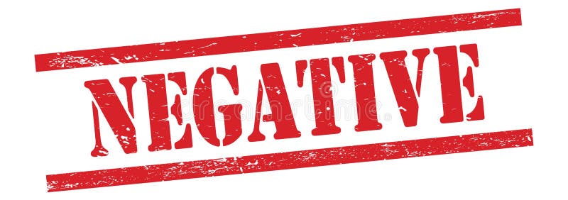 NEGATIVE Text on Red Grungy Lines Stamp Stock Illustration ...