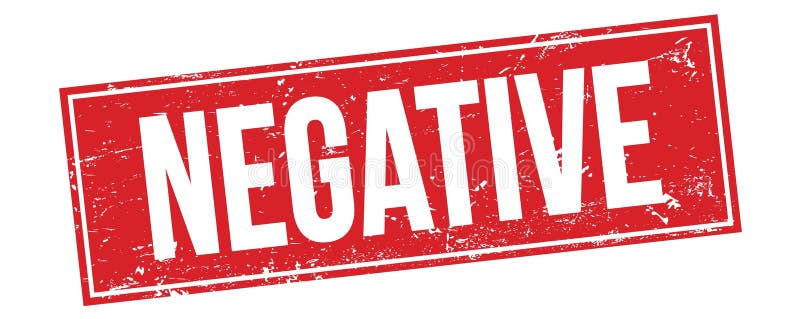 NEGATIVE Text on Red Grungy Rectangle Stamp Stock Illustration ...