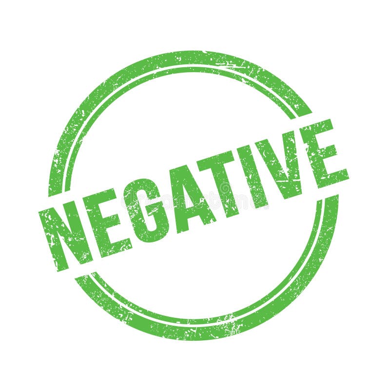 NEGATIVE Text on Yellow-black Round Stamp Sign Stock Illustration ...
