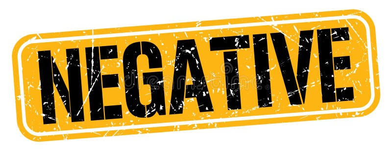 NEGATIVE Text on Yellow-black Round Stamp Sign Stock Illustration ...