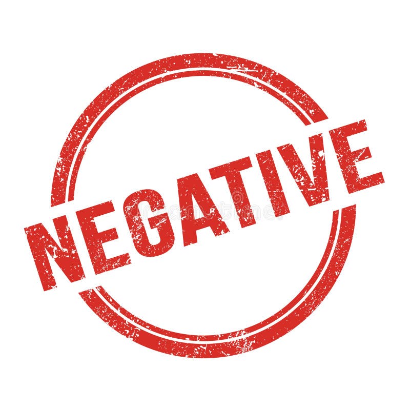 NEGATIVE Text on Yellow-black Round Stamp Sign Stock Illustration ...
